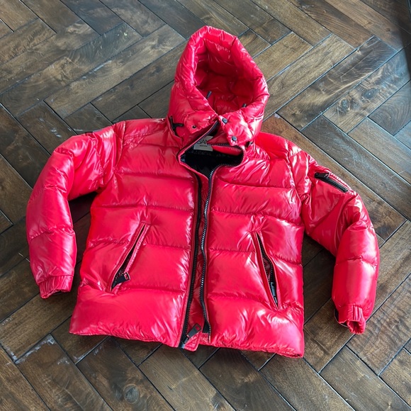 SAM. | Jackets & Coats | Designer Sam Down And Feather Rich Red Hooded ...